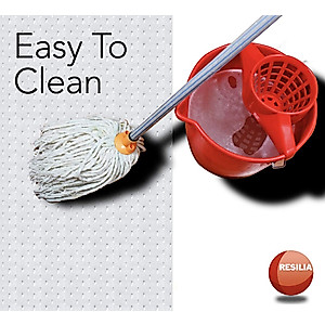 RESILIA - Deluxe Clear Vinyl, Plastic Floor Runner/Protector for Deep Pile Carpet - Textured Pattern, (36 Inches Wide x 6 Feet Long)