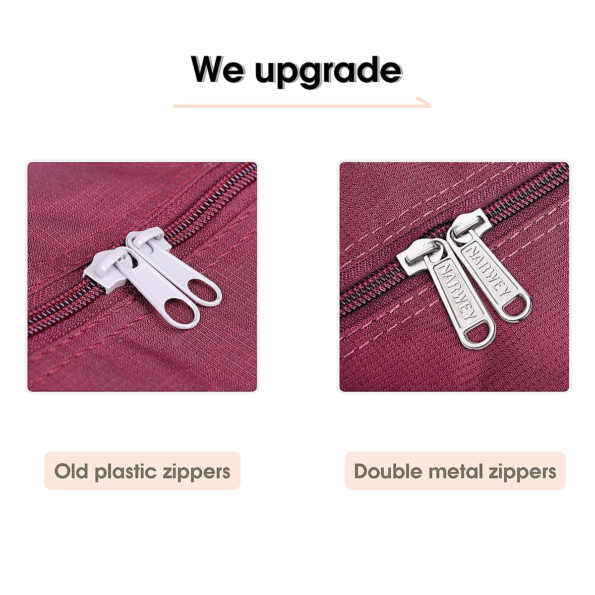 Narwey For Spirit Airlines Foldable Travel Duffel Bag Tote Carry on Luggage Sport Duffle Weekender Overnight for Women and Girls (1112 Wine Red)