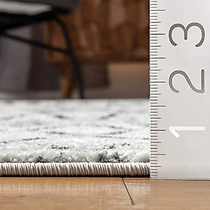 nuLOOM 7x9 Moroccan Blythe Area Rug, Grey, Faded Bohemian Design, Stain Resistant, For Bedroom, Dining Room, Living Room, Hallway, Office, Kitchen, Entryway