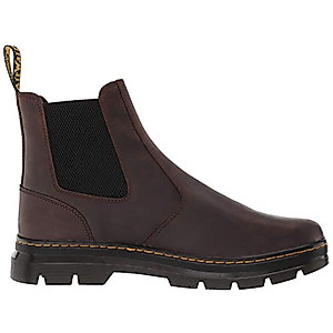 Dr. Martens Unisex Embury Chelsea Boot, Dark Brown Crazy Horse, 7 Women/6 Men