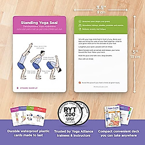 WorkoutLabs Yoga Cards – Beginner: Visual Study, Class Sequencing & Practice Guide with Essential Poses, Breathing Exercises & Meditation · Plastic Flash Cards Deck with Sanskrit