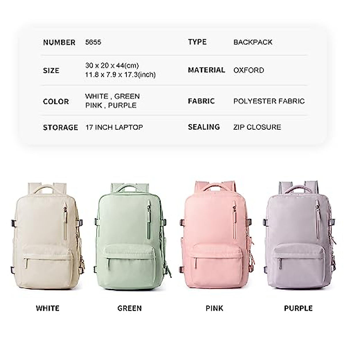 MOYYI Carry on Backpack Airline Flight Approved Waterproof 17'' Laptop Backpack with Shoe Compartment Casual Daypack Backpacks (Purple)