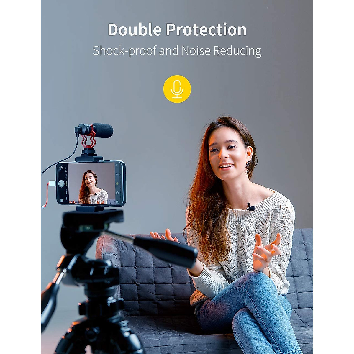 RALENO Camera Microphone. Cardioid Microphone Suitable for Smartphone, Sony, Canon and Nikon, Used for Indoor Shots, interviews, vlog Radio. Friendly to Video Producers, Youtubers