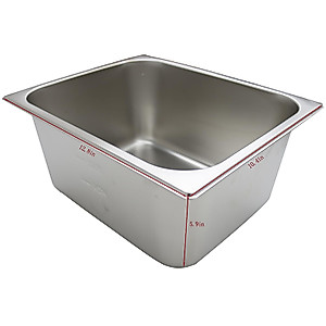 HayWHNKN 5-Pan LP Gas Food Warmer Propane Food Warmer Propane Steam Table Stainless Steel Bain Marie Buffet for Parties (with Gas Regulator Valve) 1/2 * 6inch Deep