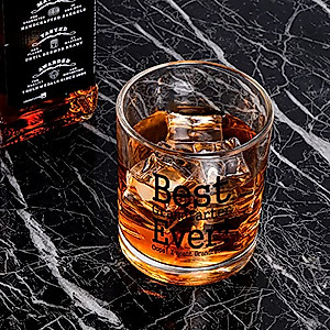 Funny Grandpa Whiskey Glass 10Oz - Best Grandfarter Ever I Meant Grandfather Old Fashioned Whiskey Glass, Gag Gift for Grandpa, New Grandpa, Scotch Glass Gift for Father’s Day Birthday Christmas