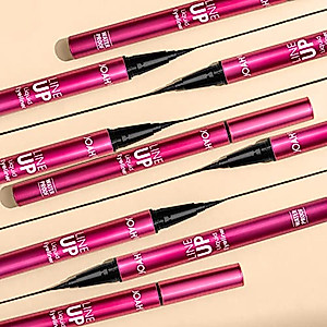 JOAH Line Up Liquid Eyeliner with Precision Felt Tip, Waterproof, Long Lasting, Smudge Proof Eye Liner, Black