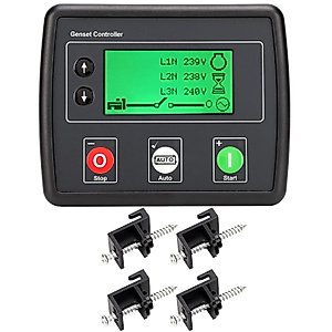 Eujgoov Auto Mains Failure Control Module Generator Controller Self-Starting LCD Protection Controller DSE4520 Industrial Supplies