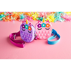 Mud Pie Pink Unicorn Popper Purse