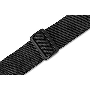 Levy's Leathers 2" Polypropylene Guitar Strap with Genuine Leather Ends and Tri-glide Adjustment; Black (M8POLY-BLK)
