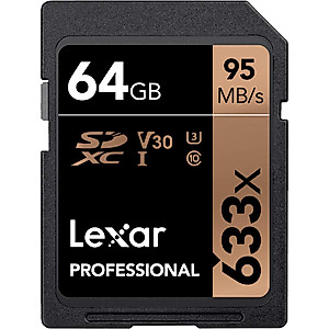 Sony NP-BX1 Lithium-Ion X Type Battery, Silver (2-Pack) Bundle with Lexar Professional 633x 64GB UHS-1 Class 10 SDXC Memory Card and Deco Photo All-in-One Cleaning Kit with Carry Case (7 Items)