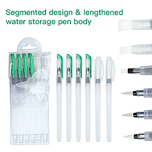 mewmewcat Watercolor Brushes,Watercolor Brushes Refillable Watercolor Brush Pens Set for Painting Markers Artists Calligraphy