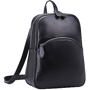 HESHE Leather Backpack Purses for Women Designer Backpack Handbag Anti Theft Rucksack Backpack Casual Daypack Satchel Bag (Black)