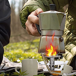 YARNOW 4pcs Case Barbecue Hiking Backing Camp Propane Stainless Bbq Stoves Small Picnic Adjustable Regulator Burner Butane and Portable Back Carry Steel Cooker Patio Hose for Camping