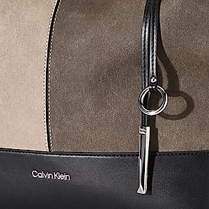 Calvin Klein Gabrianna Novelty North/South Key Item Tote, Grey Combo