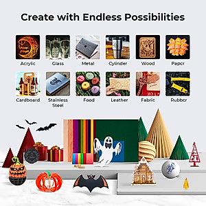 xTool D1 Pro Upgraded Laser Engraver red, 5W Output Power Laser Cutter, 36W Higher Accuracy Laser Engraving Machine, Laser Engraver for Wood and Metal, Paper, Acrylic,Glass, Leather etc