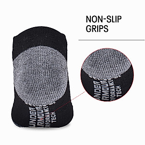 Under Armour Boys Multi Pack Performance Tech Low Cut Sock, Black, 4-6