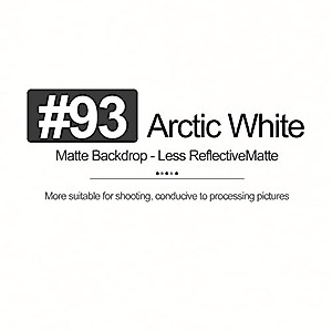 Emart Matte Seamless Photography Background Paper, White Photo Backdrop Paper | 53" x16' | Arctic White | for Photoshoot Backdrop, Food, Product Photography, Portrait, Compatible with Backdrop Stand