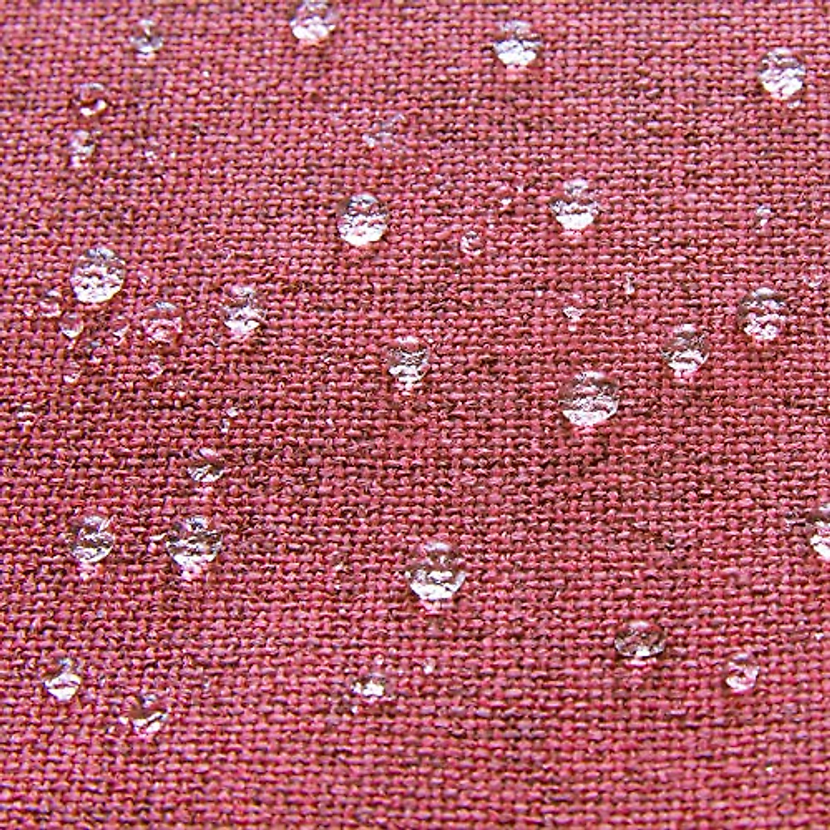 WAYIMPRESS Outdoor Pillow Covers for Patio Furniture Waterproof Pillow Covers Square Garden Cushion Farmhouse Linen Throw Pillow Covers Shell for Patio Tent Couch (18×18 Inch, Rose Red)