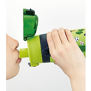 Skater SDPV5-A Children's Stainless Steel Water Bottle, Direct Dinosaurus, 16.2 fl oz (480 ml), Children's Friendly, Lightweight Type, For Boys, Cold Insulation, 3D Printed Waterbottle, Sports Bottle,