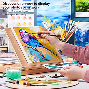 ARTEZA Acrylic Paper Foldable Canvas Pad, 9.5x9.5 Inches, 20 Sheets, DIY Frame