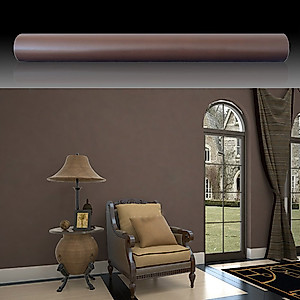 Yifely Solid Brown Furniture Paper Self-Adhesive Shelf Liner Wardrobe Sticker 17.7 Inch by 9.8 Feet