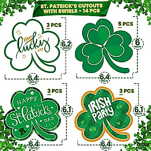 KatchOn, St Patricks Day Hanging Decorations - Pack of 30, No DIY | St Patricks Day Hanging Swirls Decorations | Shamrock Decorations | St Patricks Day Decorations | Saint Patricks Day Decorations