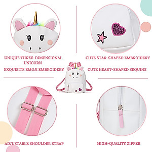 Unicorn Backpack for Girls, Kids Mini Backpacks, Toddler Bag for Kindergarten