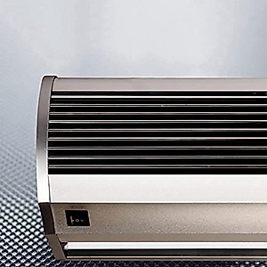 Lamps Door Hanging Wall-Mounted Indoor Air Curtain, Low Noise, Modern Silver, Dustproof, Blocking Indoor and Outdoor Air Circulation, Suitable for Residential and Commercial Areas, Aluminum Alloy