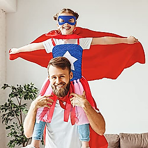 DOLNOW Girls Dress up Trunk Girls Pretend Play Costumes,12pcs Role Play Set with Supergirl Unicorn Hero Costumes for Toddler Little Girls Ages 3-6yrs