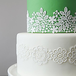 Global Sugar Art Blossoms & Vines Silicone Lace Mat by Chef Alan Tetreault