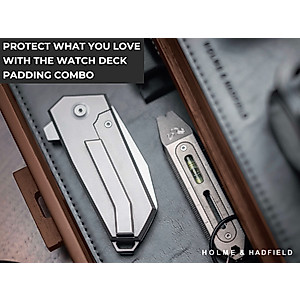 Holme & Hadfield The Watch Deck with Vegan Leather Padding for Extra Protection and Luxurious Finish – Lifetime Assurance Included