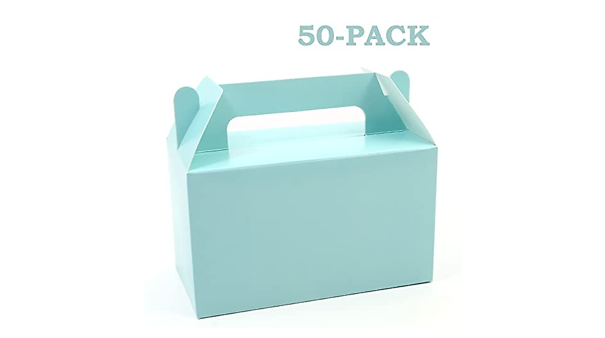 Oletx 50Pcs Blue Gable Gift Boxes - Perfect for Parties
