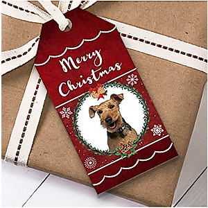 Welsh Terrier Dog Christmas Gift Tags (Present Favor Labels)