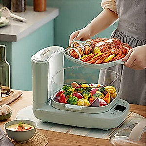 ZGJHFF Multifunctional Heat Preservation Breakfast Machine Electric Food Steamer Reservation PP Material Double Layer