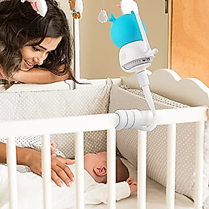 KAWA Baby Monitor Mount, Universal Baby Monitor Mount for Crib, Flexible Baby Monitor Holder, Compatible for All 1/4 Triple Hole Baby Monitor Camera, Without Tools or Wall Damage - White