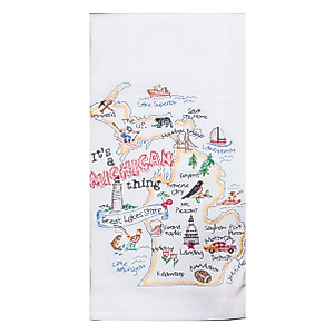 2 Piece Kay Dee Designs Home State Of Michigan Embroidered Kitchen Towel Bundle