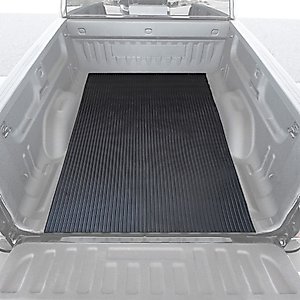 BDK M330 Heavy-Duty Truck Utility Bed Mat – Extra-Thick 4' x 8' Rubber Cargo Liner, Durable All-Weather Protection, Trim-To-Fit Design, Black