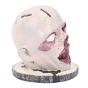 Topyond Skull Knife Holder,Halloween Kitchen Storage Head Holder Multifunctional Stable Decorative Horror Head Kitchen Storage Rack for Home