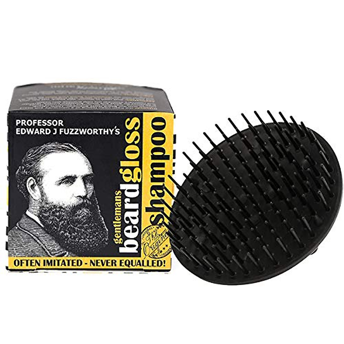 Professor Fuzzworthy Beard Shampoo Brush - 2 Pack - Turbo Charge Healthy Faster Fuller Beard Growth | Scalp Massager & Beard Massager | Extra Soft Pins for Hair & Beard Dandruff Control & Beard Growth