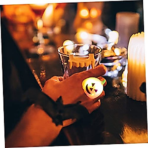 KOMBIUDA 50 pcs Spider Ghost Pumpkin Toys Light LED for Goodies Finger Flashing Favors The Toy Prizes Rings Lighted and Dark Up Color Bag Glow in Gifts Glowing Party Kids Goodie Halloween