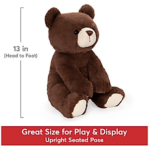 GUND Finley Teddy Bear, Premium Stuffed Animal for Ages 1 and Up, Chocolate Brown, 13”