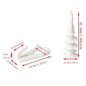 DGBRSM 16pcs White Plastic Closet Shelf Clamp Wire Wall Shelf Clips for Cabinets, Closets, Wall Shelves, Wall Hanging