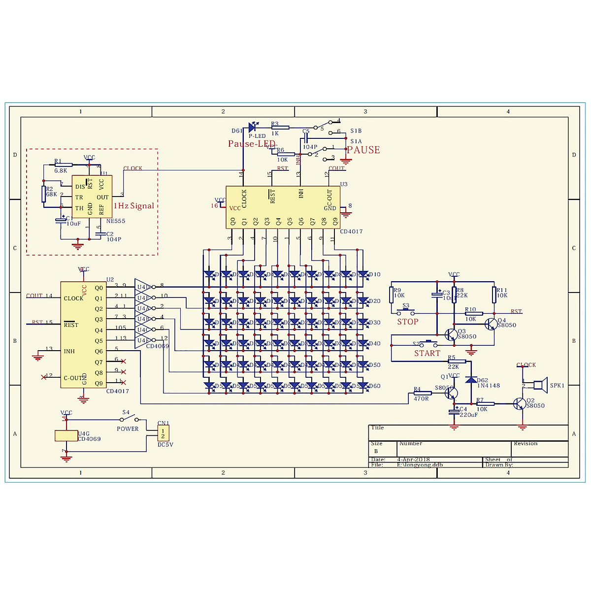 Gikfun 60 Seconds DIY Electronic Timer Soldering Practice Board Kit for Arduino 61 Red LED EK1904