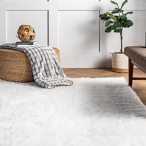 nuLOOM Cloud Shag Area Rug, 8x10, Ivory