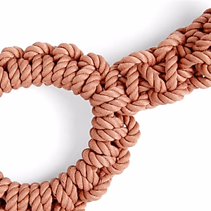 Reddy Copper Macrame Ring Dog Toy, Medium