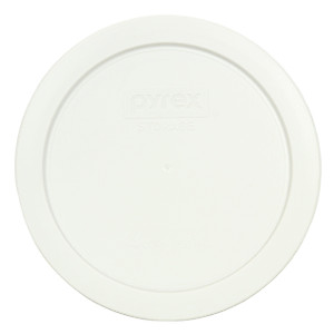 Pyrex 7201-PC Round White 4 Cup Plastic Storage Lid, Made in USA - 6 Pack