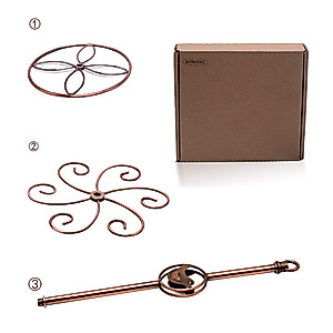 Sunnyac Scrollwork Bronze Wine Glass Rack, Elegant Freestanding Stemware Holder Stand with 6 Hooks, for Home and Bar Storage and Artistic Tabletop Display, Bird-style (Bronze 2)