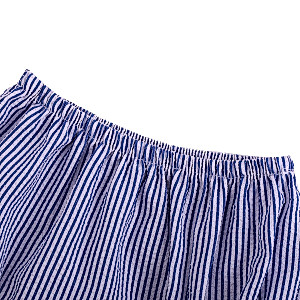 Baby Boys Cake Smash Outfit First Birthday Bloomers Bowtie Adjustable Y Back Suspenders Clothes set Royal Blue Striped One Size