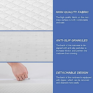 FLL Mattress, Twin Mattress 8 inch Medium Firm Feel Gel Memory Foam Mattress with CertiPUR-US Certified Twin Size Mattress for Cool Sleep & Pressure Relief (White)