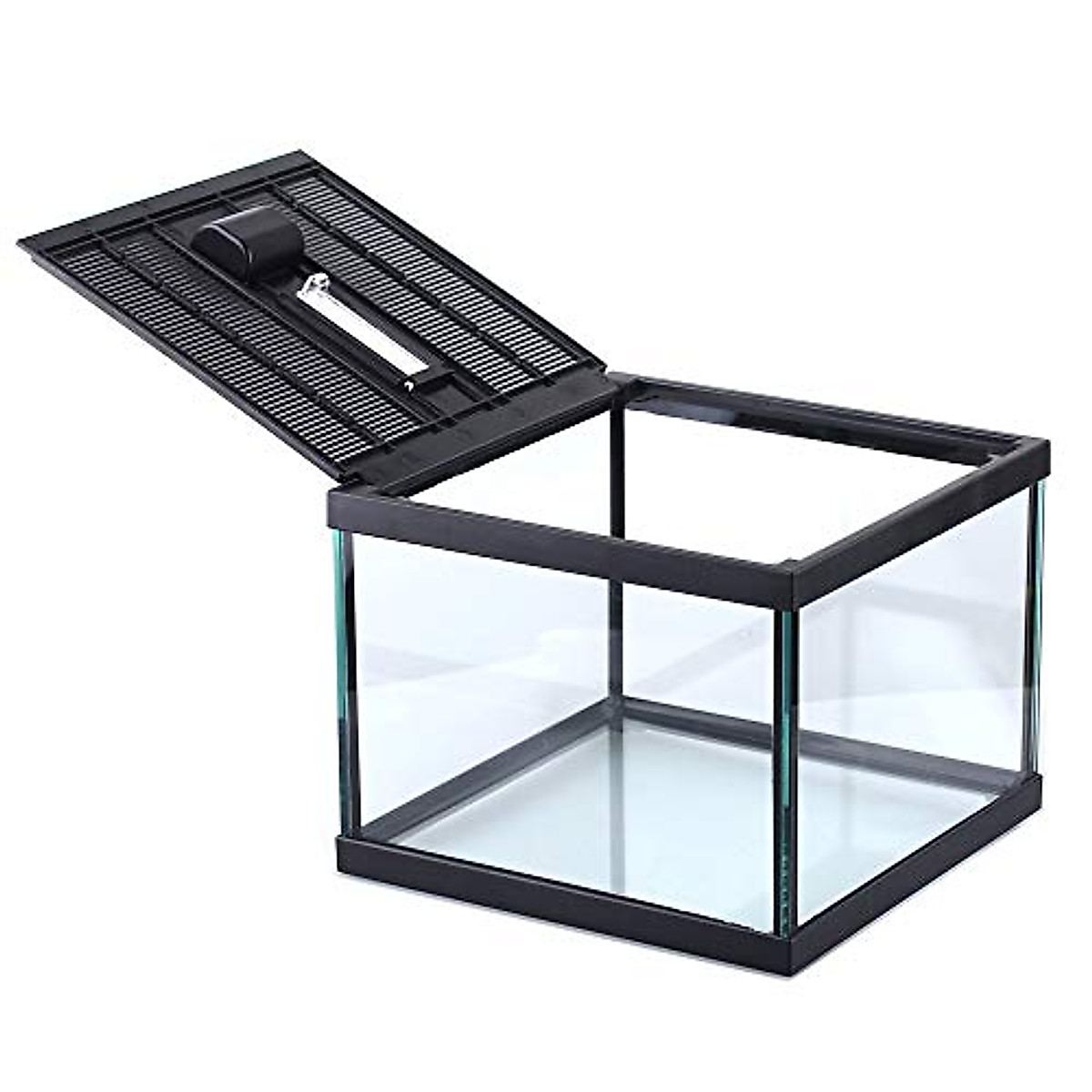 crapelles Reptile Amphibians Terrarium Glass Box for Small pet Waterproof Ventilation Transparency Clearly Visible Inside